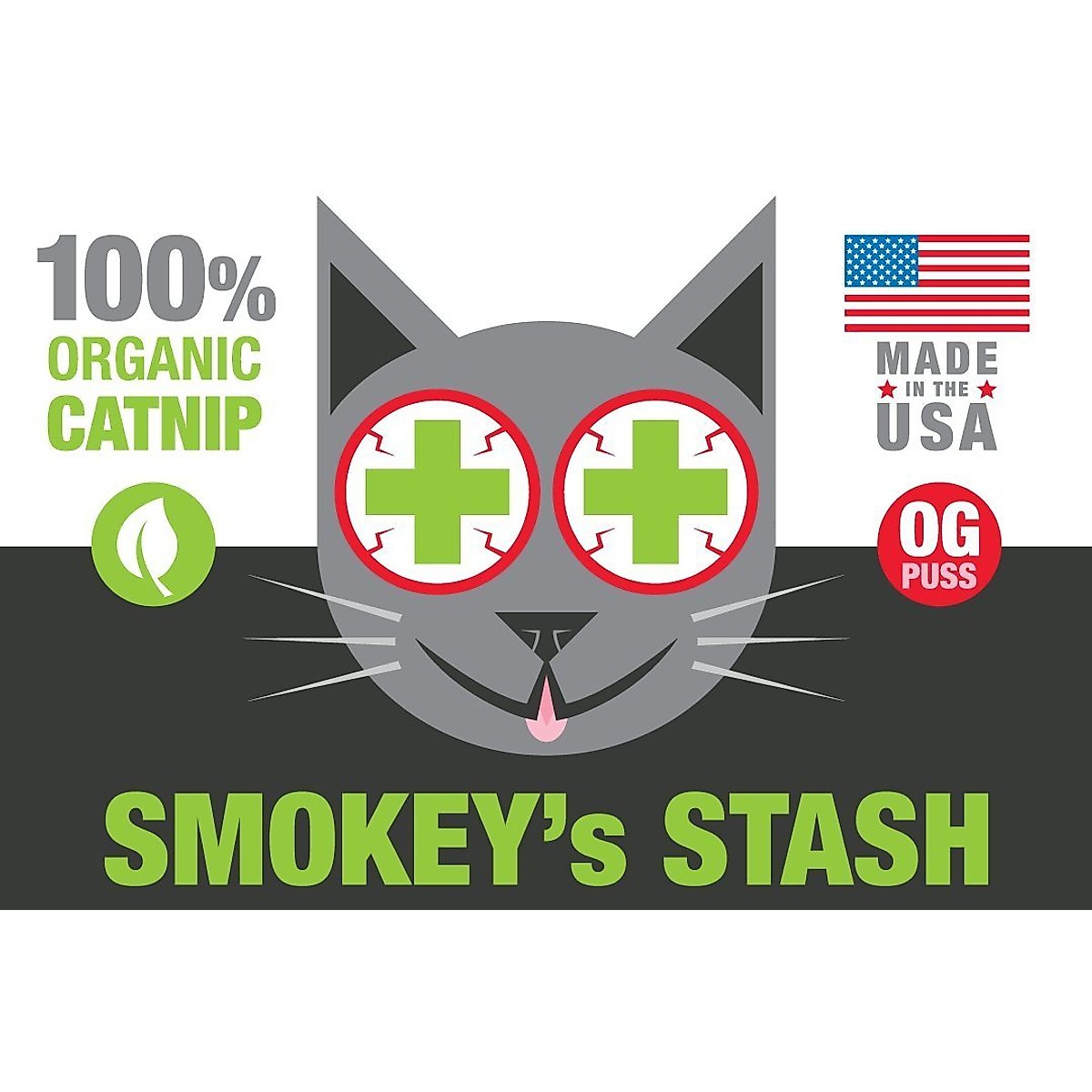 Smokey's Stash Organic Catnip OG puss Potent cat nip for Cats Small pop top