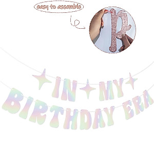 Holographic In My Birthday Era Banner for Singer Birthday Party Decorations