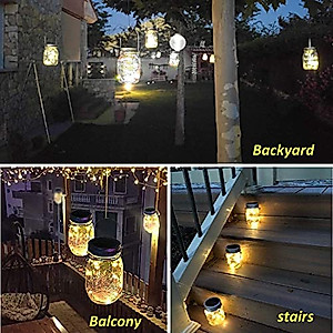Dracarys 3 Pack Mason Jar Solar Lights Lids – Solar Fairy Lights for Mason Jar(NO Jars) - Festival Garden Patio Porch Backyard Wedding Party Decor LED Solar Mason Jar Lid – (Warm White)