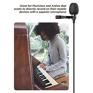 GALVANOX USB-C Microphone, Clip On Lavalier Omnidirectional Mic (Lightning)