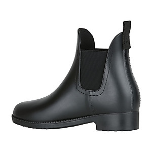 HORZE Bonn Rubber Paddock Boots - Black - 7.5