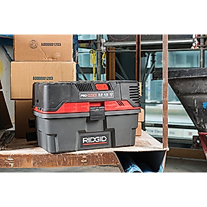 RIDGID 50318 4500RV ProPack Wet Dry Vac, 4.5-Gallon Portable Wet Dry Vacuum with Toolbox Design, 5.0 Peak HP Motor, Expandable Pro Hose, Blower Port Red