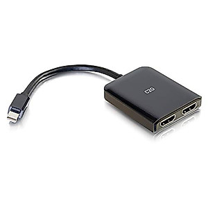 C2G 54292 USB Powered 4K 2-Port Mini DisplayPort to HDMI MST Hub Monitor Splitter, Black