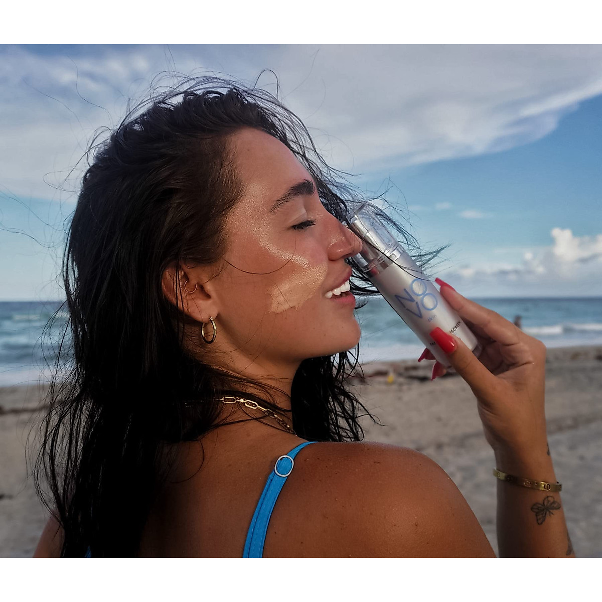 NOVO skin Tinted Moisturizer - SPF 46 - 2.0 fl oz - Primer + Broad Spectrum Face Sunscreen - Adds instant Glow - Filters Blue light - Hyaluronic acid + Niacinamide. Lightweight, Scentless, Non greasy & Oil Free.