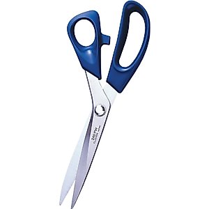 Clover Patchwork Scissors: Large, 9.5in, Silver/Blue