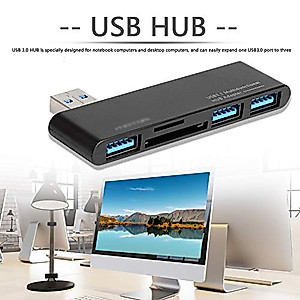 GPPZM Portable 5 in 1 USB 3.0 HUB Splitter Converter 5Gbps USB 3.0 for SD TF Card Reader Adapter for Desktop Laptop PC