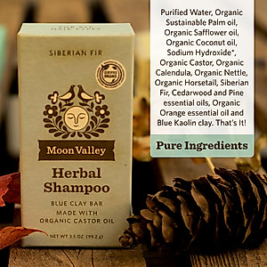 Moon Valley Organics HERBAL SHAMPOO BAR - SIBERIAN FIR (2PACK)