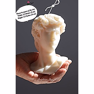 David Sculpture Candle by Brighter Sky|Natural Wax|Candle Decor|Gift for Her|Cute Candle|Candle Ideas|Wax Melts|Pillar Candle|Candle Holder|Candle Gift|Sculpture|Decorative Candle|Home Decor