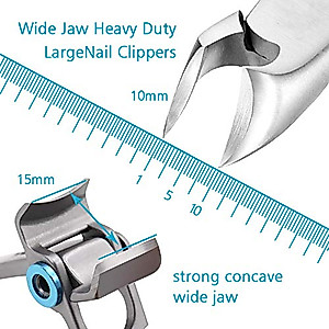 Thick Toenail Clippers, Large Nail Clippers for Podiatrist/Ingrown/Thick/Professional/Men/Seniors Toenail and Nail Surgical Grade Stainless Steel Toenail Trimmer Clipper