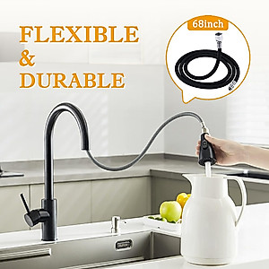 K-1219935-BC Hose Kit for Kohler Pull-Down Kitchen Faucet, Pull-Out Hose with 13.5oz Weight Ball, Classic Pull-Out Hose for Kohler K-1219935-BC/K-1304674-BC Hose Replacement Parts