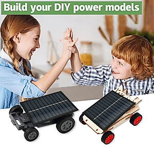 2Pcs Mini Solar Panels for Solar Power, 6V 220mA Mini Solar Panel Kit DIY Electric Toy Photovoltaic Cells Solar Epoxy Cell Charger with 1 Meter Wire 4.72"*3.54"(120mm*90mm)