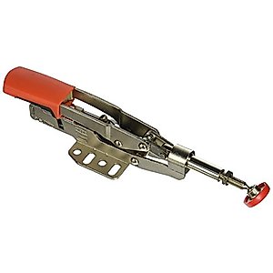 BESSEY STC-IHH25 Horizontal Auto-Adjust Toggle Nickel Plated Clamp with In-Line Clamping Action, Silver