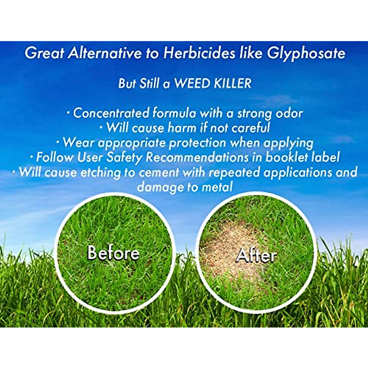 Energen Carolina LLC 578 Vinegar Weed & Grass Killer Approved for Organic Production Pet Safe Glyphosate Free Herbicide, Gallon 1, Yellow