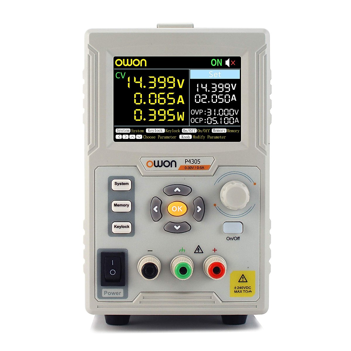 LILLIPUT OWON P4305 Single Channel 150W Maximum Output 0-30V / 0-5A Output 1mV/1mA Linear DC Power Supply