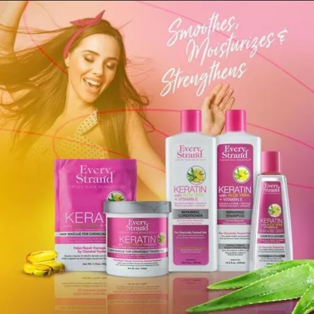 Every Strand Keratin Repairing Shampoo, 13.5 Fl Oz, 13.5 Oz