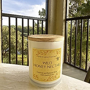 Red Leaf Home | Wild Honey Nectar Candle, Medium | Honeycomb Collection, Aromatherapy, Gift | 11oz Jar