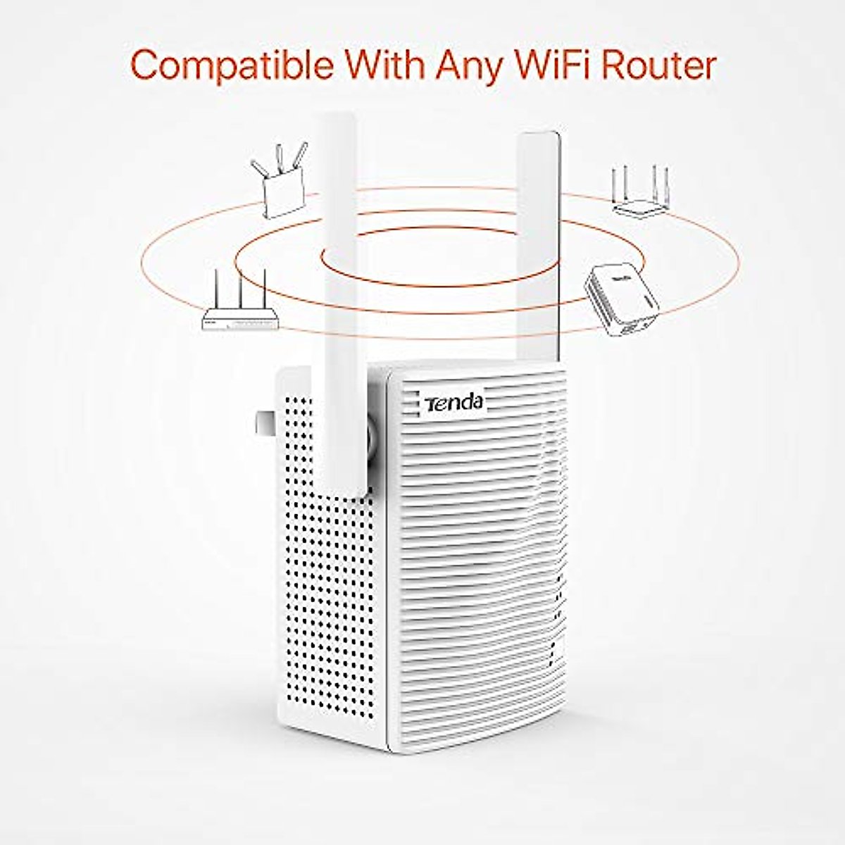 Tenda A301 300Mbps WiFi Range Extender Signal Booster Repeater, with Intelligent Signal Indicator 2 Antenna Add Coverage up to 1200 sq.ft. in Your House, Easy Setup