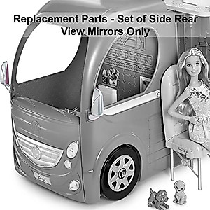 Replacement Parts for Barbie RV Camper Vehicle Playset - CJT42 ~ Set of Side Rear View Mirrors ~ One Each for Driver and Passenger Side