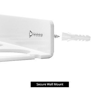 QWORK Wall-Mounted Hair Tool Organizer - Acrylic and Stainless Steel Hair Appliance Holder with Heat-Resistant Cups, Easy Installation for Bathrooms, Salons, Hotels