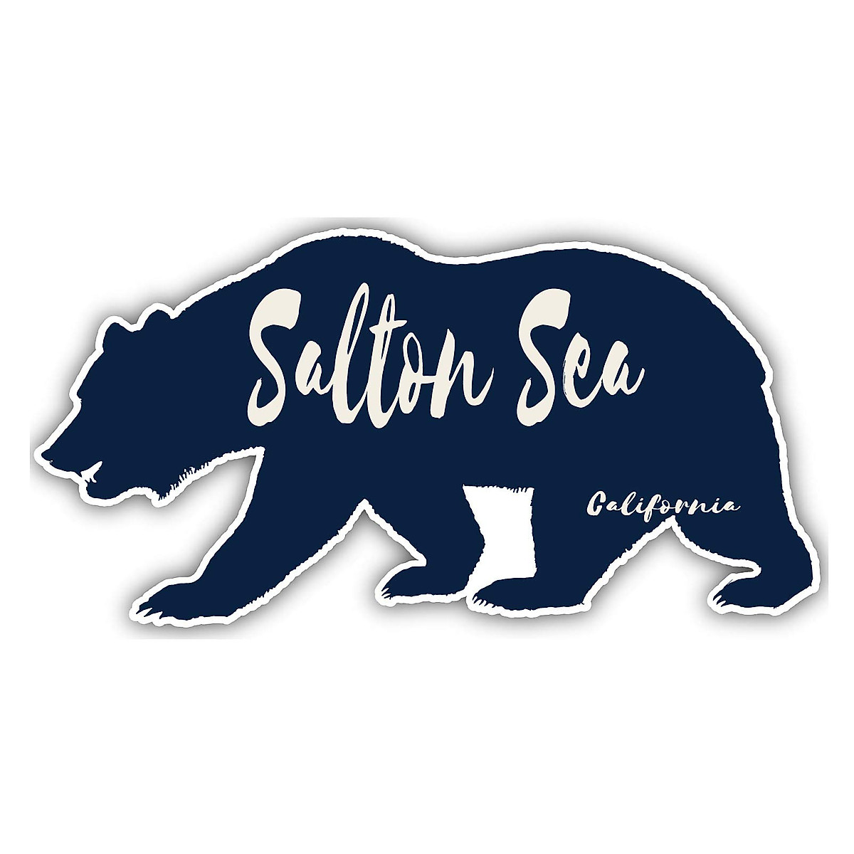 Salton Sea California Souvenir 3x1.5-Inch Fridge Magnet Bear Design