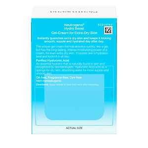 Neutrogena Hydro Boost Hyaluronic Acid Hydrating Face Moisturizer Gel-Cream to Hydrate and Smooth Extra-Dry Skin, 1.7 oz (Pack of 2)