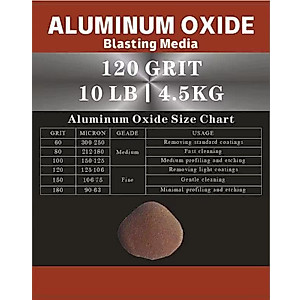 Aluminum Oxide - 10 LBS - Medium to Fine Sand Blasting Abrasive Media for Blasting Cabinet or Blasting Guns. #120 GRIT