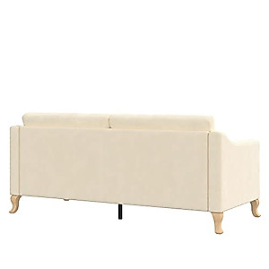 Mr. Kate Tess Sofa with Soft Pocket Coil Cushions, Small Space Living Room Furniture, White Linen