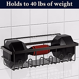 304 Stainless Steel Rustproof Shower Caddy Basket, Adhesive Shower Shelves, No Drilling Wall Mounted Adhesive Bathroom Storage Organizer, Shower Caddy Bathroom Shelf for Shampoo Conditioner Razor