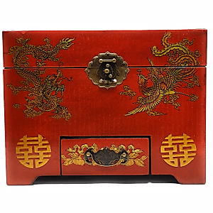 Vintage Chinese Wooden Bead Arithmetic Abacus W. Storage Compartments