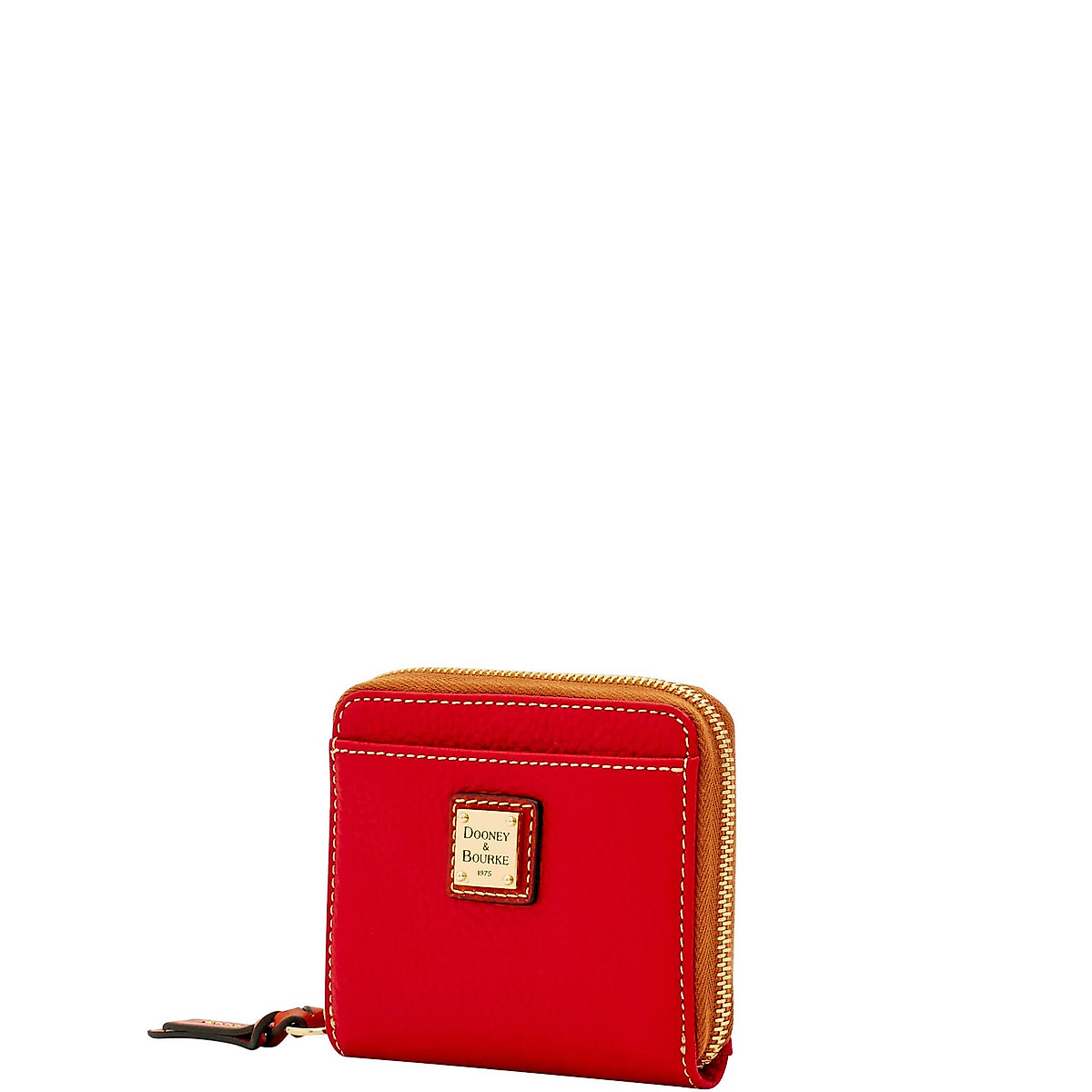 Dooney & Bourke Wallet, Pebble Grain Small Zip Around Wallet - Red