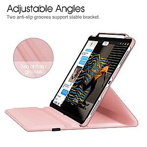 Fintie Rotating Case for iPad Pro 12.9-inch 6th Generation 2022-360 Degree Swiveling Protective Cover with Pencil Holder, Auto Sleep/Wake, Also Fit iPad Pro 12.9" 5th/4th/3rd Gen, Rose Gold