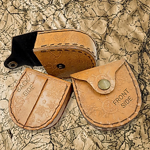 MAH Be Strong and Courageous Brass Religious Compass Gift Confirmation Baptism Easter Christian Catholic Graduation Trekking Adventure Engraved Scripture Prayer Gift for Men Women Teenage Boys Girls