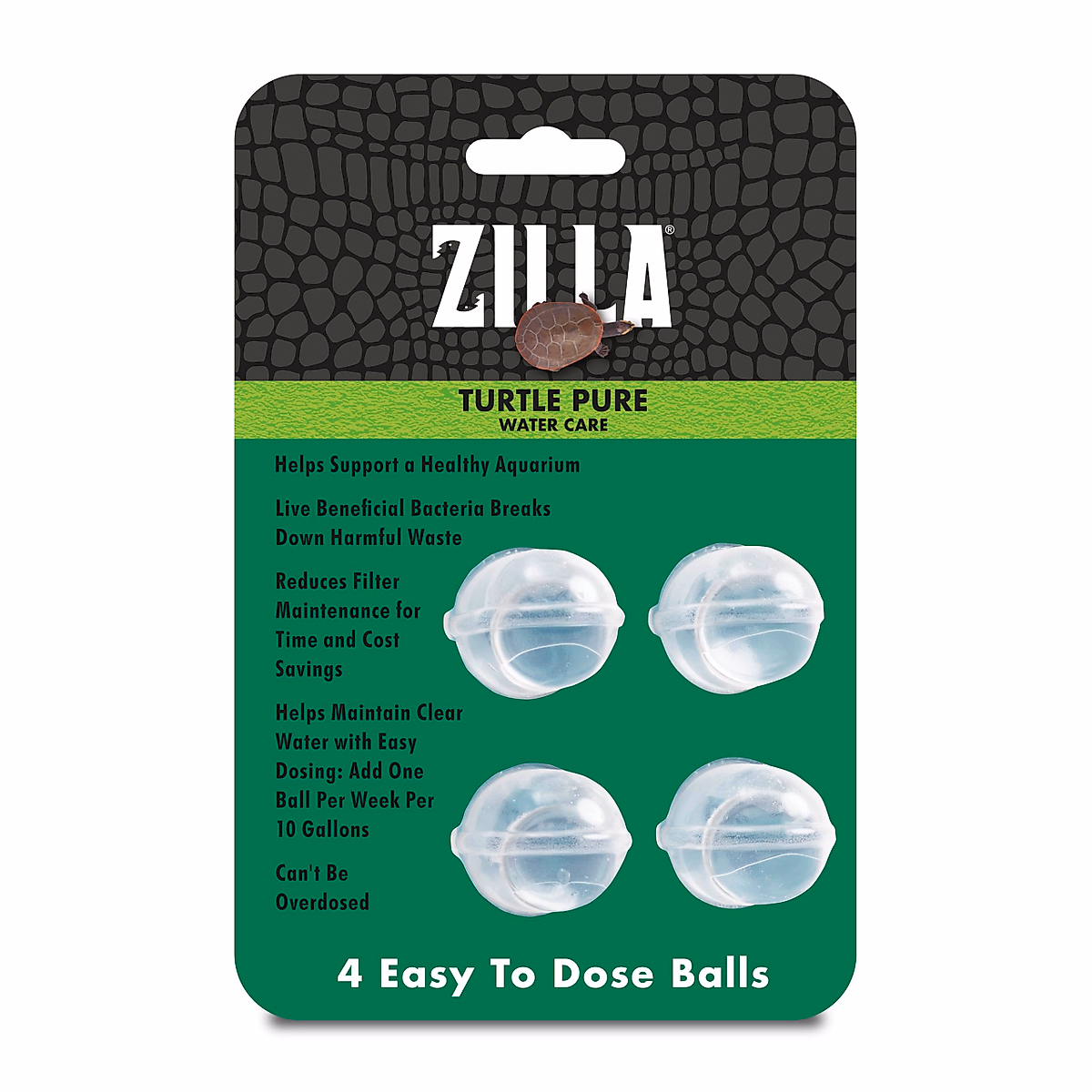 Zilla Pet Turtle Pure, Water Care, Removes Sludge for a Balanced Aquatic Environment, Treats up to 10 Gallons