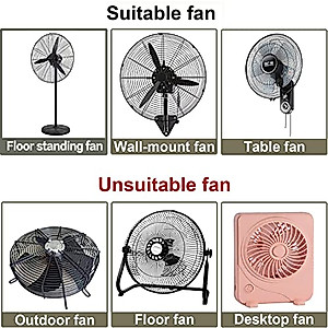 TONINT Industrial fan cover, wall fan covers,household floor fan dustproof and waterproof cover, used for 18-20 inch Industrial metal fan cover