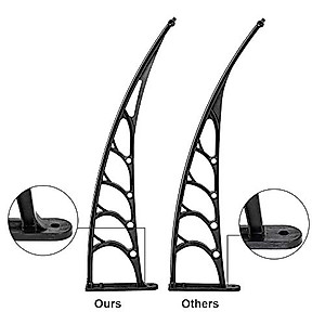 VERYKE Window Awning Door Canopy ,40'' x 40'' Door Awning with Overhead Door Cover Front Door Outdoor Patio Canopy Sun Shetter,UV,Rain Snow Protection Hollow Sheet