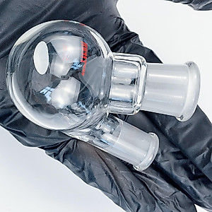 ADAMAS-BETA Glass 5ml Heavy Wall 2 Neck Round Bottom Flask, with 14/20 Center and Side Standard Taper Outer Joint - 5ml