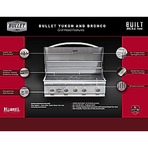 Bullet by Bull Outdoor Products 48109 Bronco Bullet by Bull 4 Burner Grill Natural Gas, Stainless Steel