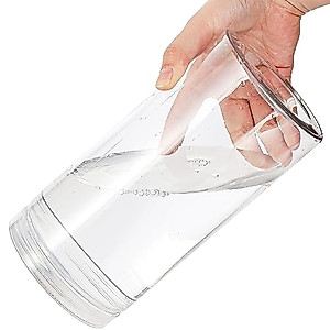 Pumtus 8 Pack Clear Plastic Jars, 46 OZ Empty Candy Storage Jars, Reusable PET Mason Jar with Screw on Lids, Large Round Dry Food Container for Household and Kitchen Organizing, Nuts, Noodles, Spices