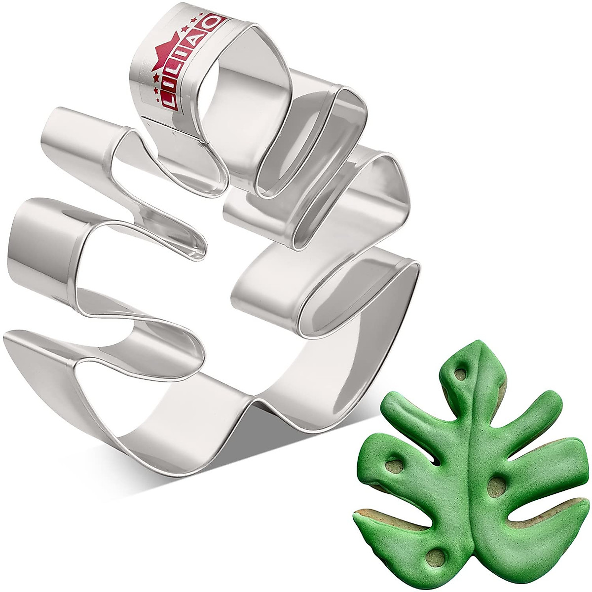 LILIAO Tropical Leaf Cookie Cutter - 3.4 x 3.6 inche - Stainless Steel