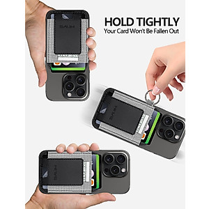 New-Upgrade Magnetic Card Wallet Holder for Apple Magsafe, Magnetic Magsafe Leather Wallet for iPhone 15/14/13/12 Magsafe, Mag-Safe Wallet for iPhone 15/15 Pro/14/13/12 Series, Fits 7 Cards, Black