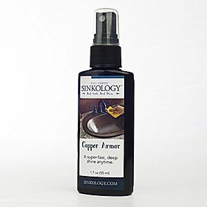 Sinkology P1U-1212BC-AMZ-TG Pollock Undermount 12" Bar Prep Kit with Grid Drain Armor Kitchen Sink, 12 x 12 x 5, Aged Copper