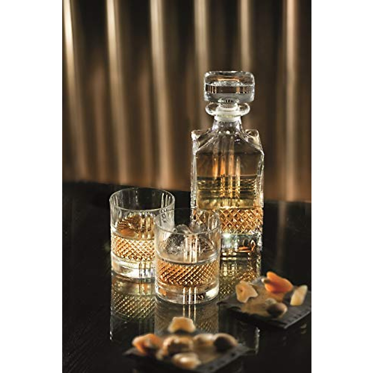 Barski Tumbler Glass - Double Old Fashioned - Set of 6 Glasses - Designed DOF tumblers - For Whiskey - Bourbon - Water - Beverage - Drinking Glasses - 12 oz. - Crystal - Made in Europe