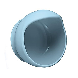 Baby Feeding Set Silicone Bib Wooden Spoon & Suction Bowl Newborn & Toddler No Mess Self Feeding Easy Clean Utensils Washable Safe Girls/Boys Shower & Baby Registry by Smile My Baby… (Dusty Blue)