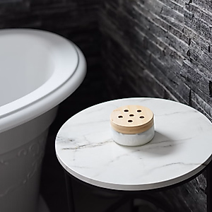 Azuna Air Freshener & Odor Eliminator Gel 2 Room Kit, Includes (2) 8 oz. Empty Luxe Glass Jars & 12 oz. Refill with Tea Tree Essential Oil, Amalfi Breeze, Works 24/7 for 60-90 Days