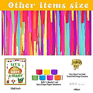 Taco Bout a Baby Decorations Kit, Hombae Mexican Fiesta Baby Shower Decoration Supplies, Fiesta Paper Fans, Banner, Cake Topper, Llama and Cactus Cupcake Toppers