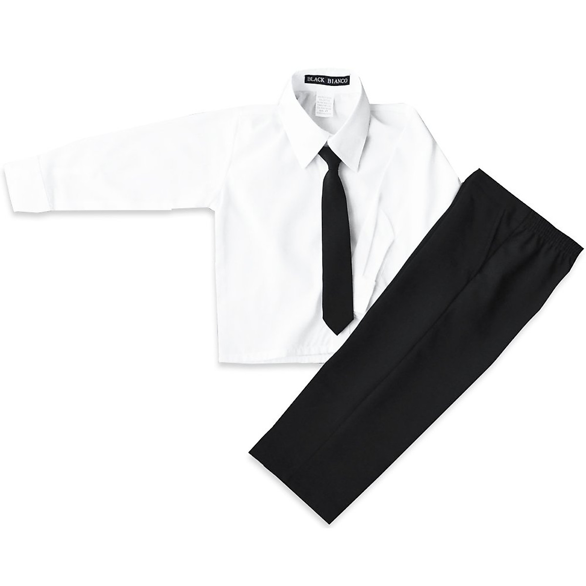Black n Bianco Boys Suit with Tie for Toddlers and Infants. (X-Large 18-24 Months, Black)