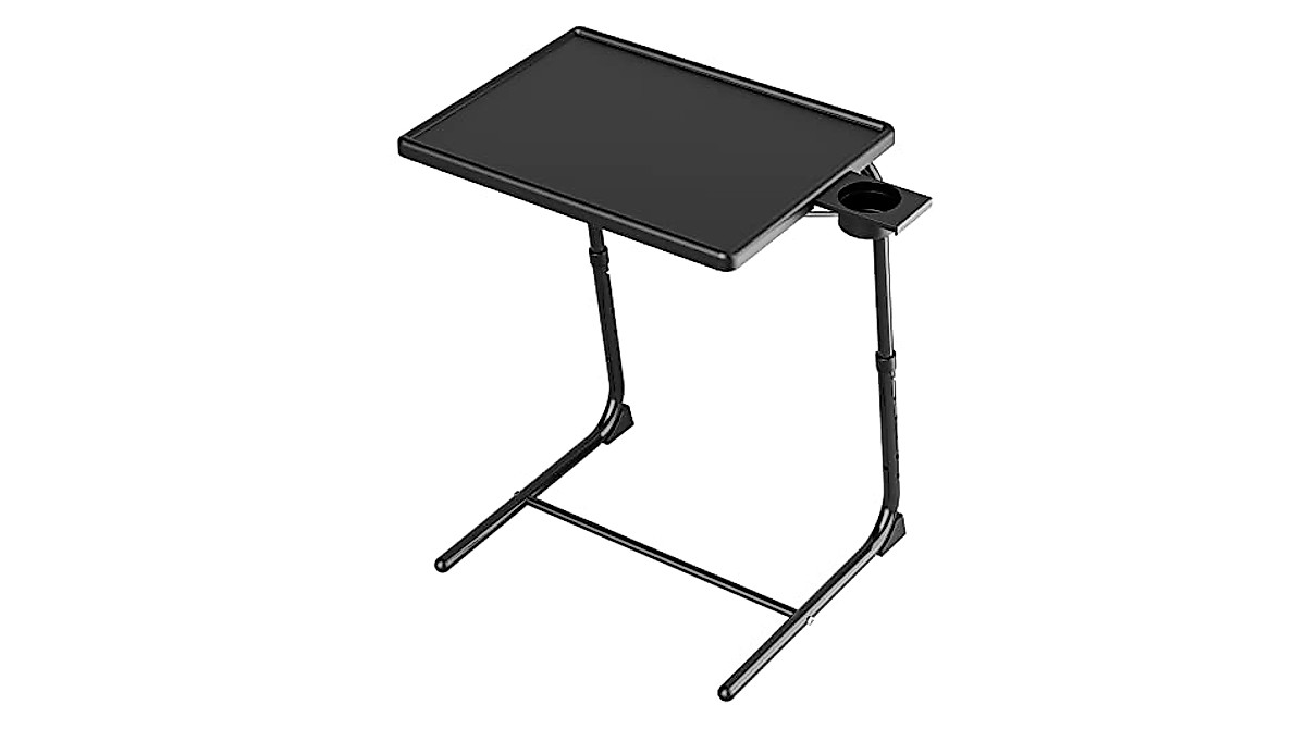 Adjustable TV Tray Table with Cup Holder | Allpop