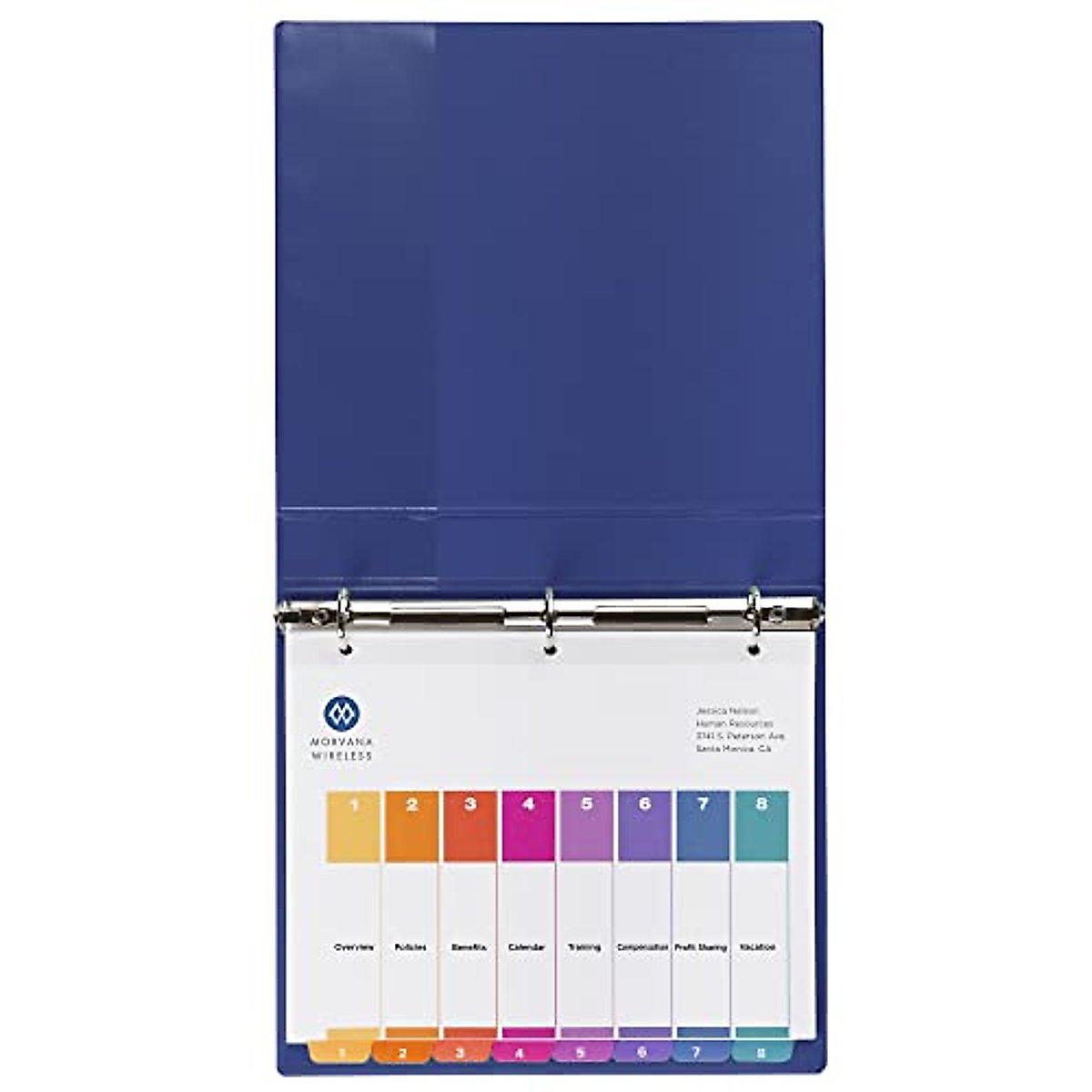 Avery 8-Tab Dividers for 3 Ring Binders, Customizable Table of Contents, Multicolor Tabs, 6 Sets (11186)