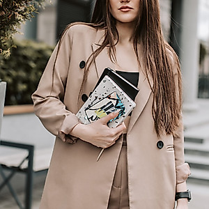 ANNAMITO POP Wonderful Pattern Cotton Zip ID Case Wallet Marble Card Badge Holder With Key Ring Coin Lanyard For Girl Ladies Women Gift