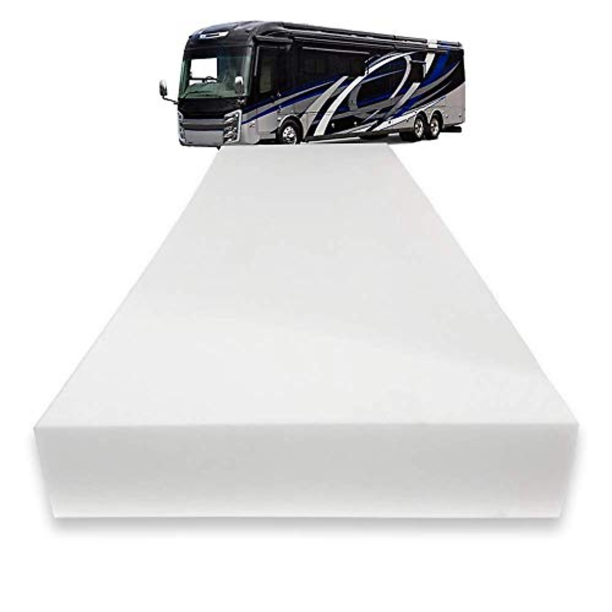 Foamma 3” x 28” x 72” Camper/RV Travel High-Density Bunk Mattress Foam Replacement, Made in USA, Comfortable, Travel Trailer, CertiPUR-US Certified, Cover Not Included